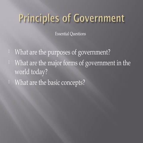 1 1,2 principles of government power point version 2 | PPT