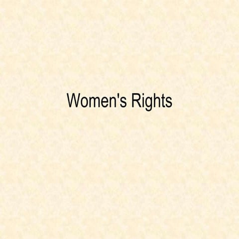Module 11 - Women's rights | PPTX | Civic affairs | Politics