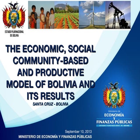 The economic, social community–based and productive model of Bolivia ...