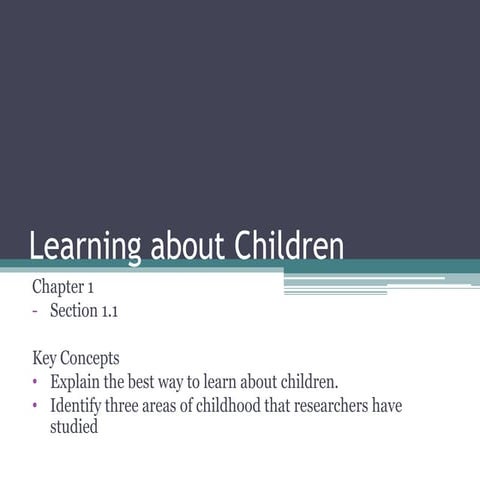 Learning about children | PPTX