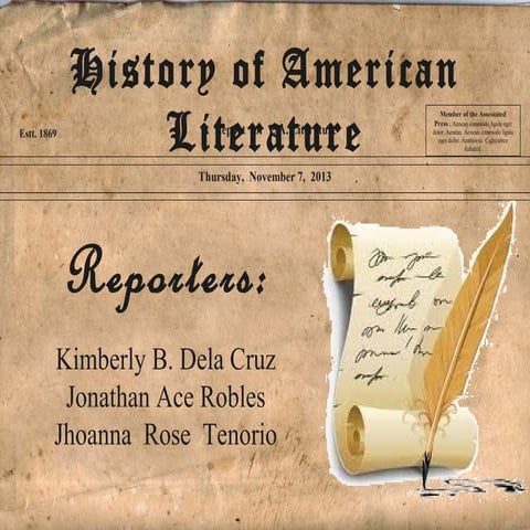 History of American Literature | PPT