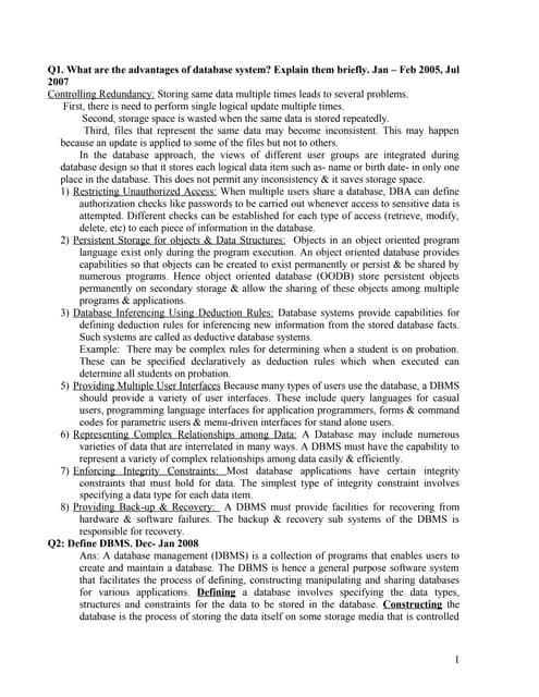 Advanced Database Lecture Notes Pdf Databases Computer Software And Applications