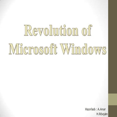 Revolution of the Microsoft Windows | PPT