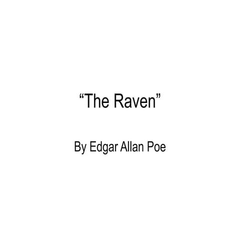 raven | PPT | Poetry | Books and Literature