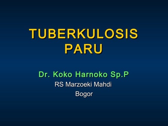 Dosis Obat Anti Tuberkulosis berdasarkan Berat badan | PPT
