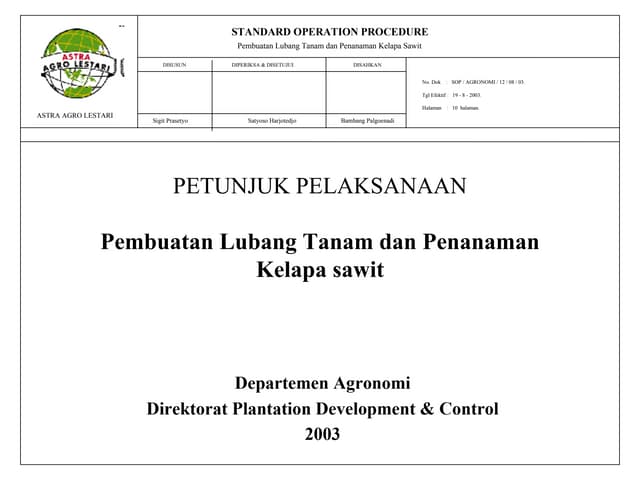 MANAJEMEN PERKEBUNAN KELAPA SAWIT | PPTX