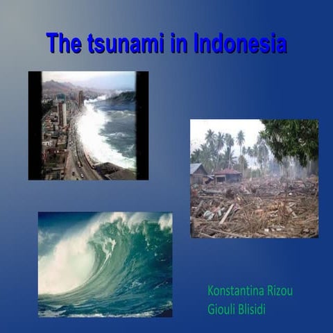 Tsounami - a natural disaster | ODP