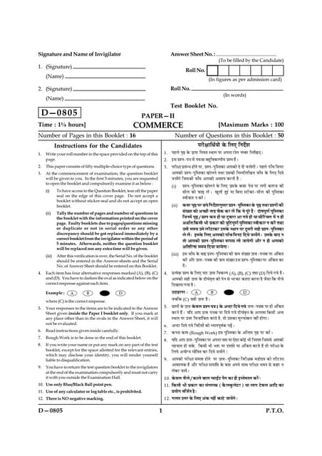5. ugc net commerce dec 2007 question paper | PDF | Business Accounting ...