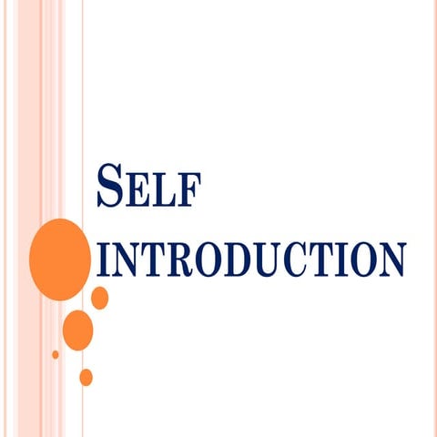 Self Introduction | PPTX