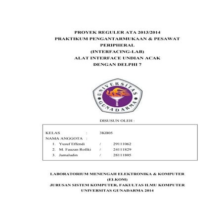 Makalah Praktikum Interface | PDF