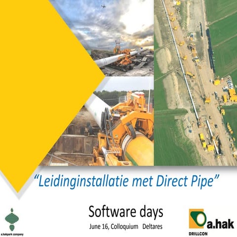 DSD-NL 2014 - Geo Klantendag - 1. leidinginstallatie met direct pipe | PPT