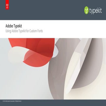1. adobe typekit overview for custom fonts | PDF
