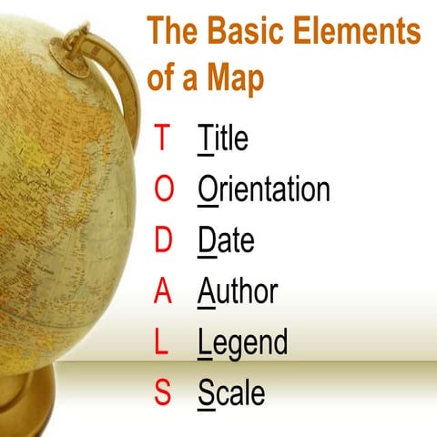 the basic elements of a map | PPTX