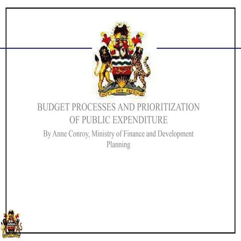 Budget processes and prioritization of public expenditure | PPTX