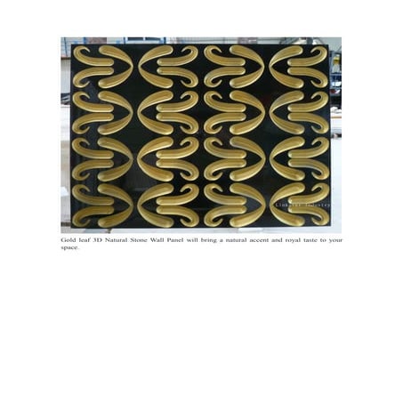 Gold leaf 3D Natural Stone Wall Art Panel | PDF