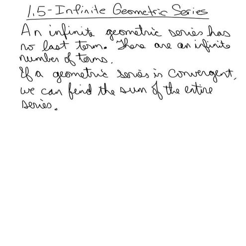 1.5 infinite geometric sequences | PPTX