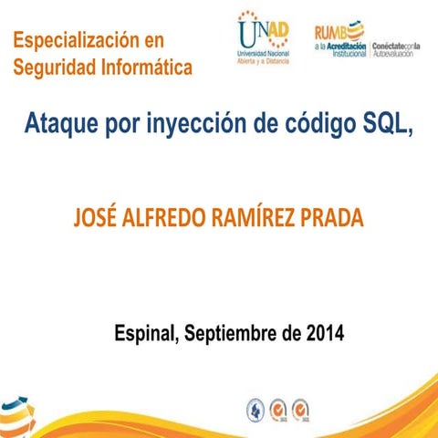 Ataque por inyección de código sql | PPTX
