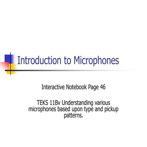 1. introduction to microphones | PPTX