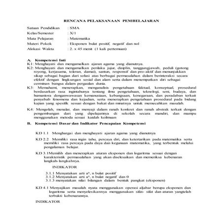 eksponen bulat positif, negatif dan nol | PDF