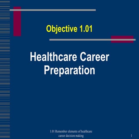 1.01 health science career cluster pathways | PPTX