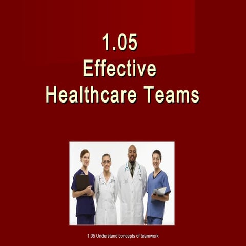 1.05 effective healthcare teams | PPT