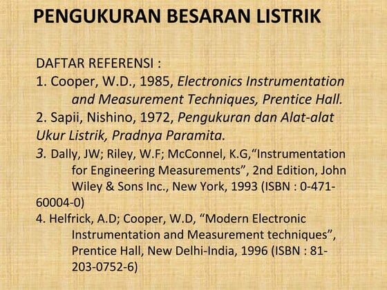 dasar Pengukuran besaran besaran listrik | PPTX
