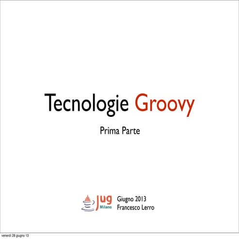 Groovy: il linguaggio | PDF