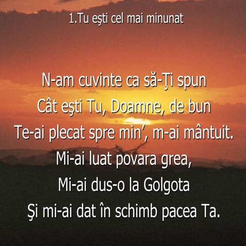1. tu esti cel mai minunat | PPTX