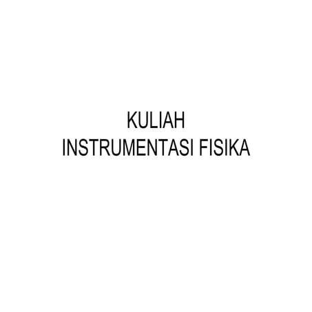 instrumentasi fisika | PDF