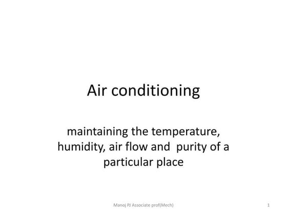 Air conditioning introduction | PDF