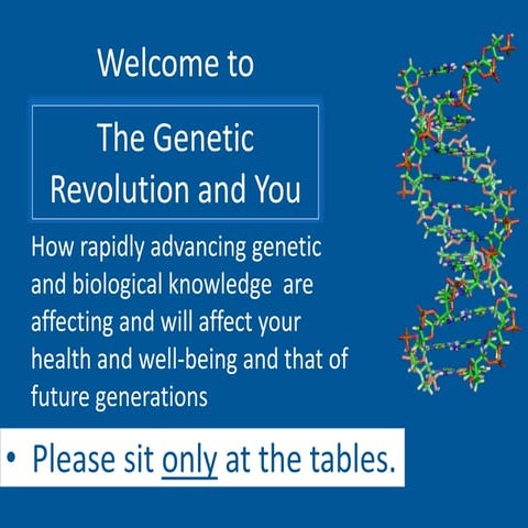 The Genetic Revolution: 1. Intro, Biological & Chemical Background | PPTX