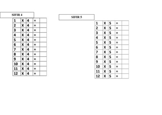 Multiplication Drill | XLSX