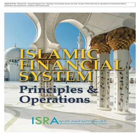 Islamic Financial System, Principles and Operations ISRA | PDF