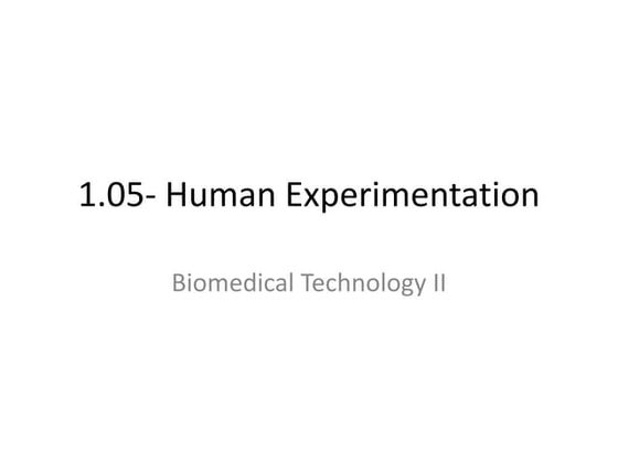 Experiments on human q1 | PDF