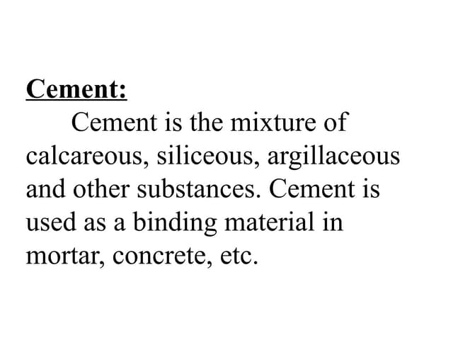 Powerpoint presentation on CEMENT {PPT} | PPTX