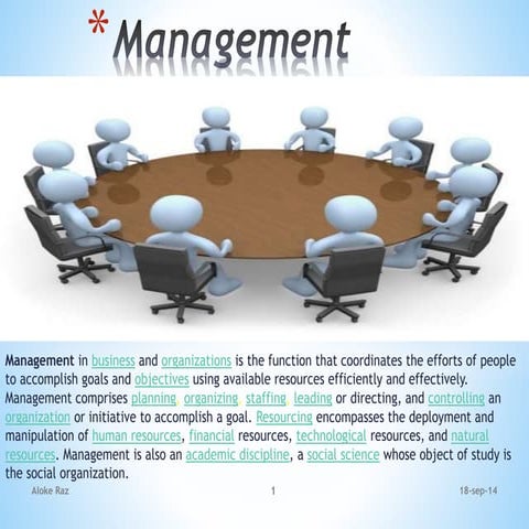 Management functions and structure | PPTX