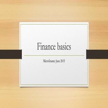 Basics of finance | PPT