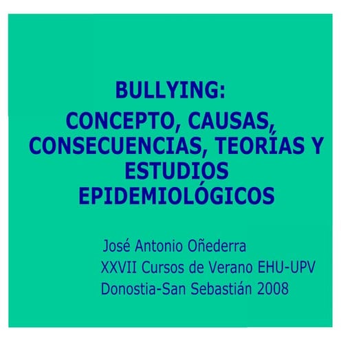 Causas y consecuencias del Bullying | PDF
