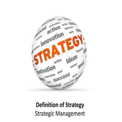 Definition of strategy - strategic management - Manu Melwin Joy | PPTX