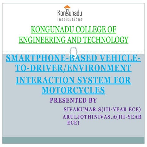 Smartphone-Based Vehicle-to-Driver/Environment Interaction System for ...
