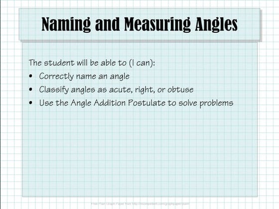 Measuring angles | PPTX | Geography | Science