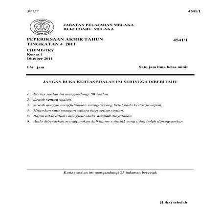 1. chemistry paper 1 | PDF