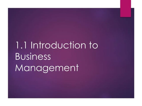Business Management Study unit 1 – The Business World & Business ...