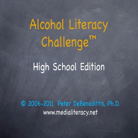 High School Alcohol Literacy Challenge | PPT