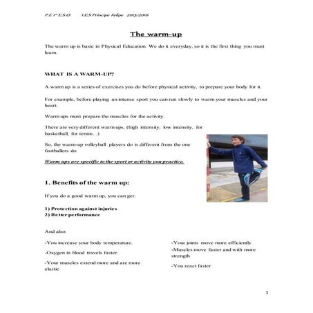 WARM UP & PHYSICAL FITNESS | DOCX