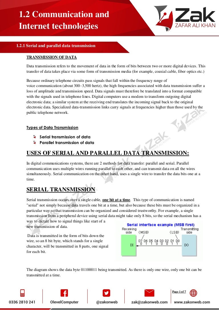 Serial Vs Parallel Data Transmission Pdf Serial Vs Parallel Data Transmission Pdf
