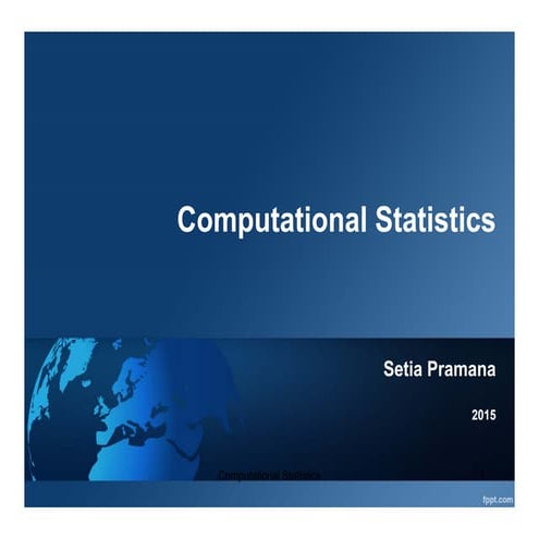Introduction To Computational Statistics Pdf Computing Technology And Computing
