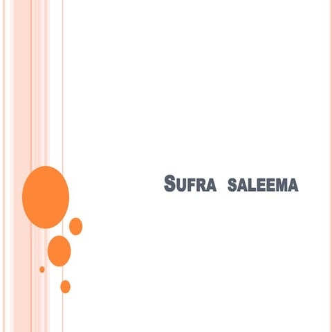 sufra saleema | PPT