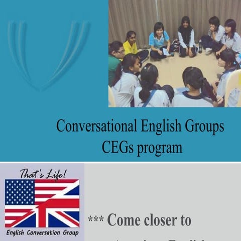 Conversational English Groups for ESL students | PPT