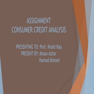 Consumer Credit Analysis | PPTX